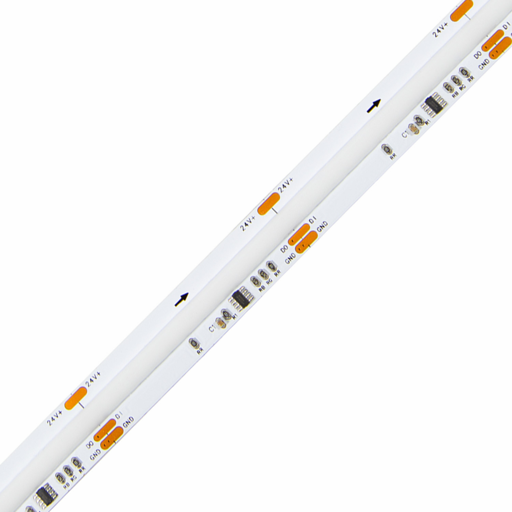 24V WS2811 Smart RGB COB Flexible Pixel Strip Light with 576Chips/m ...